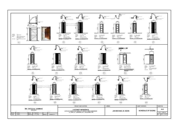 Schedule of Doors Jan 2023 | PDF | Design | Civil Engineering