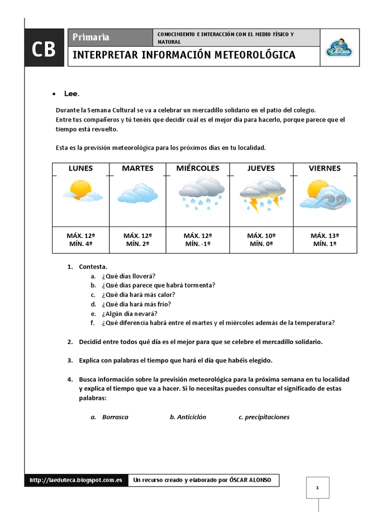 Interpretar Información Meteorológica | PDF