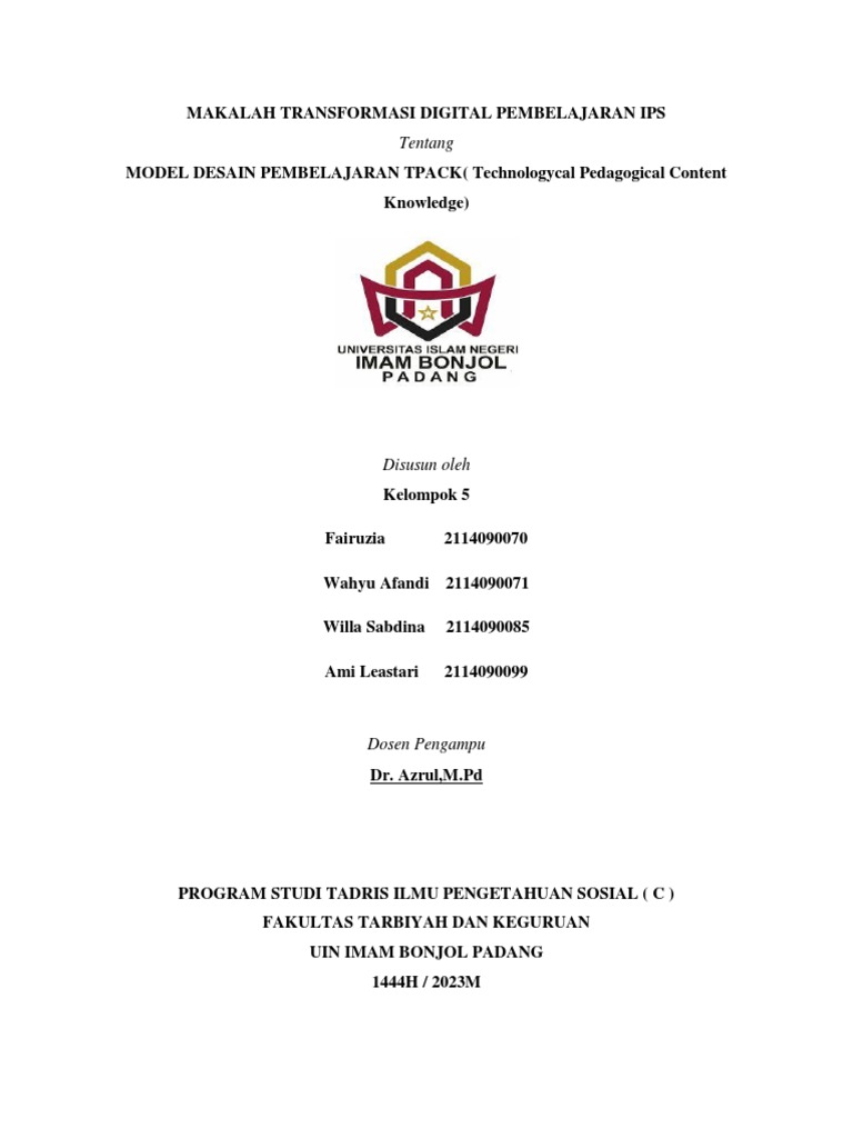 MAKALAH TRANSFORMASI DIGITAL PEMBELAJARAN IPS Kel 5-2-1 | PDF | Karier & Perkembangan | Komputer