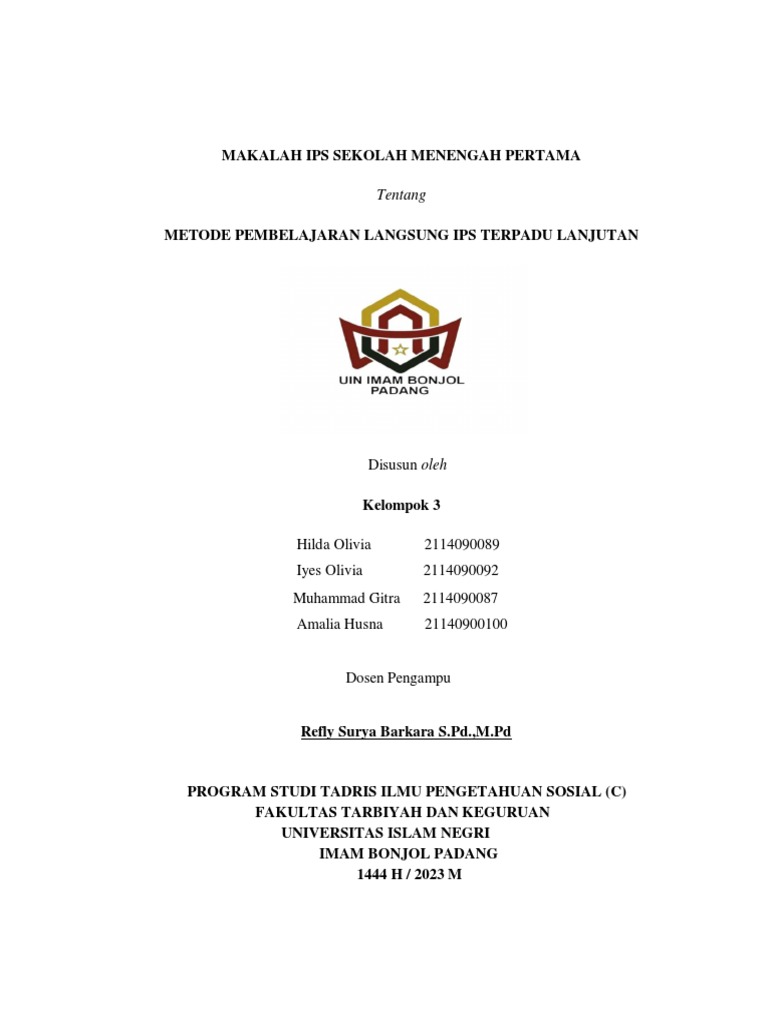 Makalah IPS SMP Kelompok 3-3 | PDF