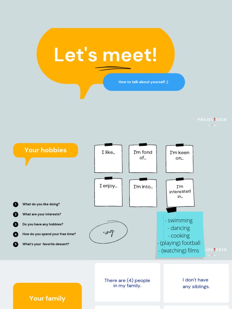 Let's Meet: Self-Introduction Guide | PDF