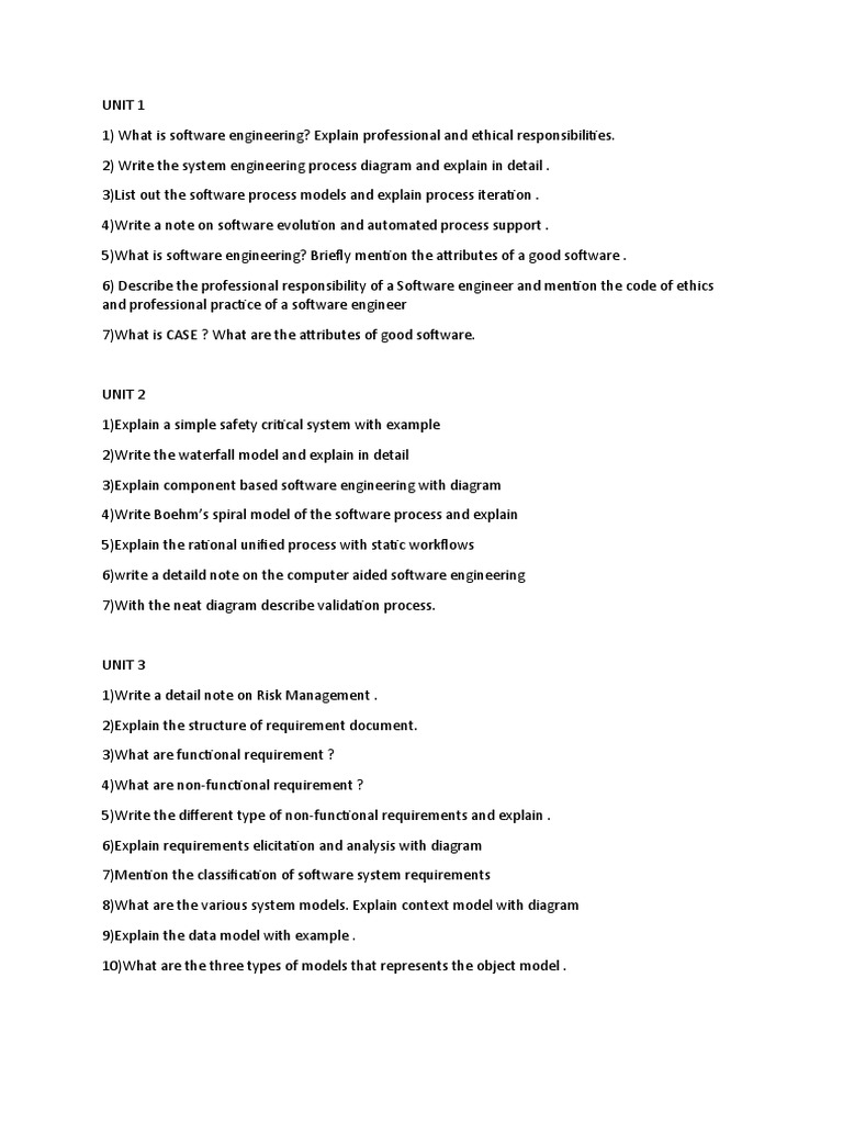 SE Assignment Questions | PDF | Software | Software Development Process