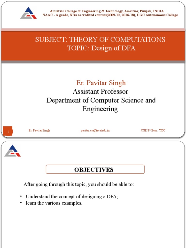 Designing DFAs: Examples and Solutions | PDF