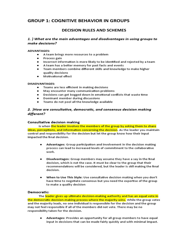 Group 1 2 3 | PDF | Decision Making | Group Cohesiveness