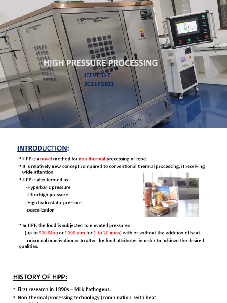 High Pressure Processing | PDF | Vegetables | Food Preservation