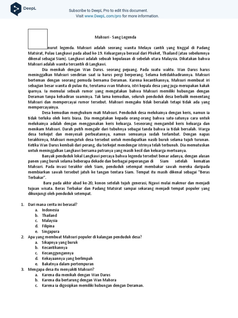 Soal Narrative 1 Id | PDF | Ilmu Sosial | Perjalanan