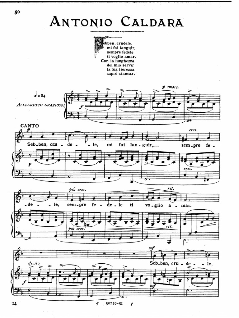 Sebben Crudele | PDF