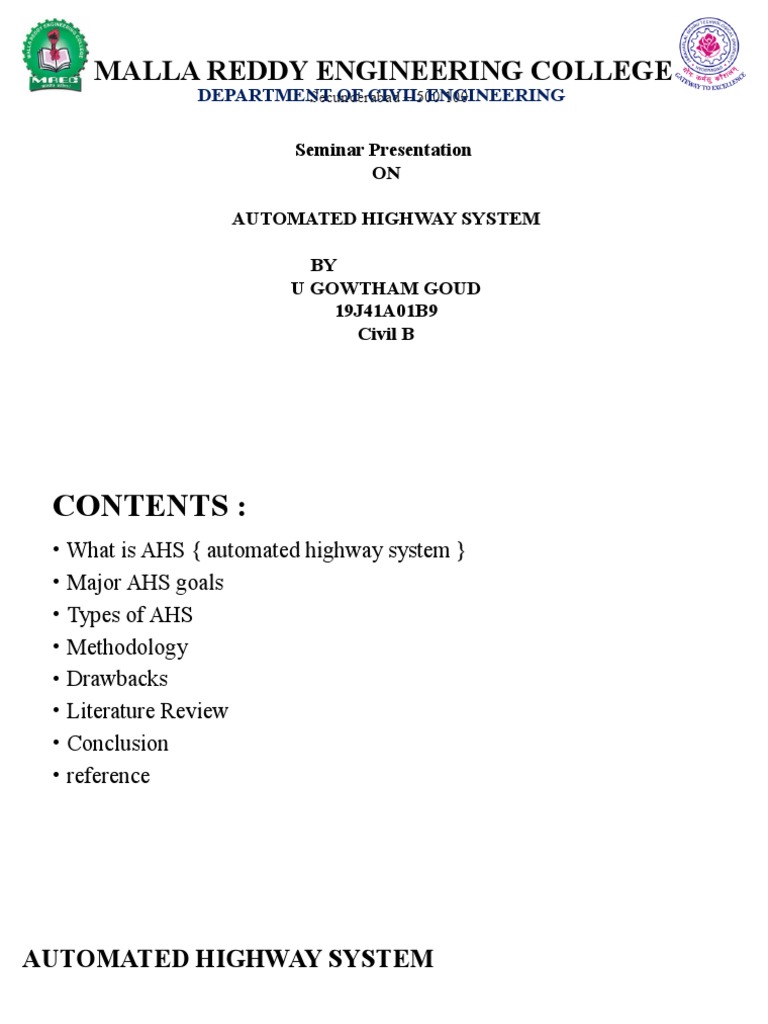 Automated Highway System Overview | PDF | Automation | Vehicles