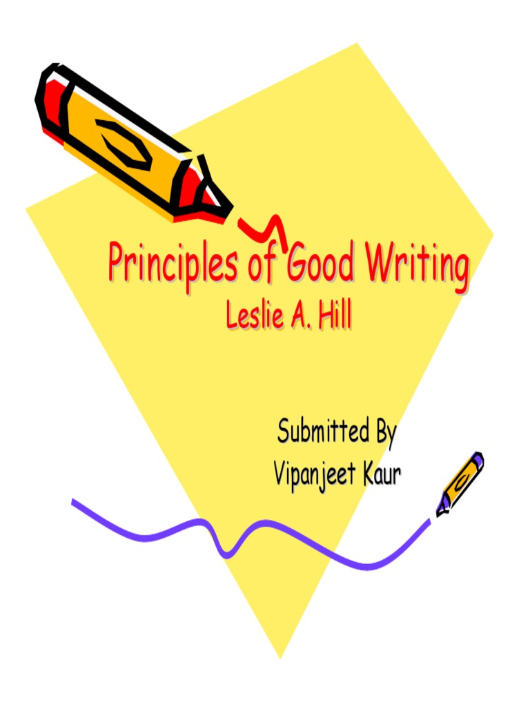 Principles of Good Writing | PDF | Career & Growth | Language Arts ...