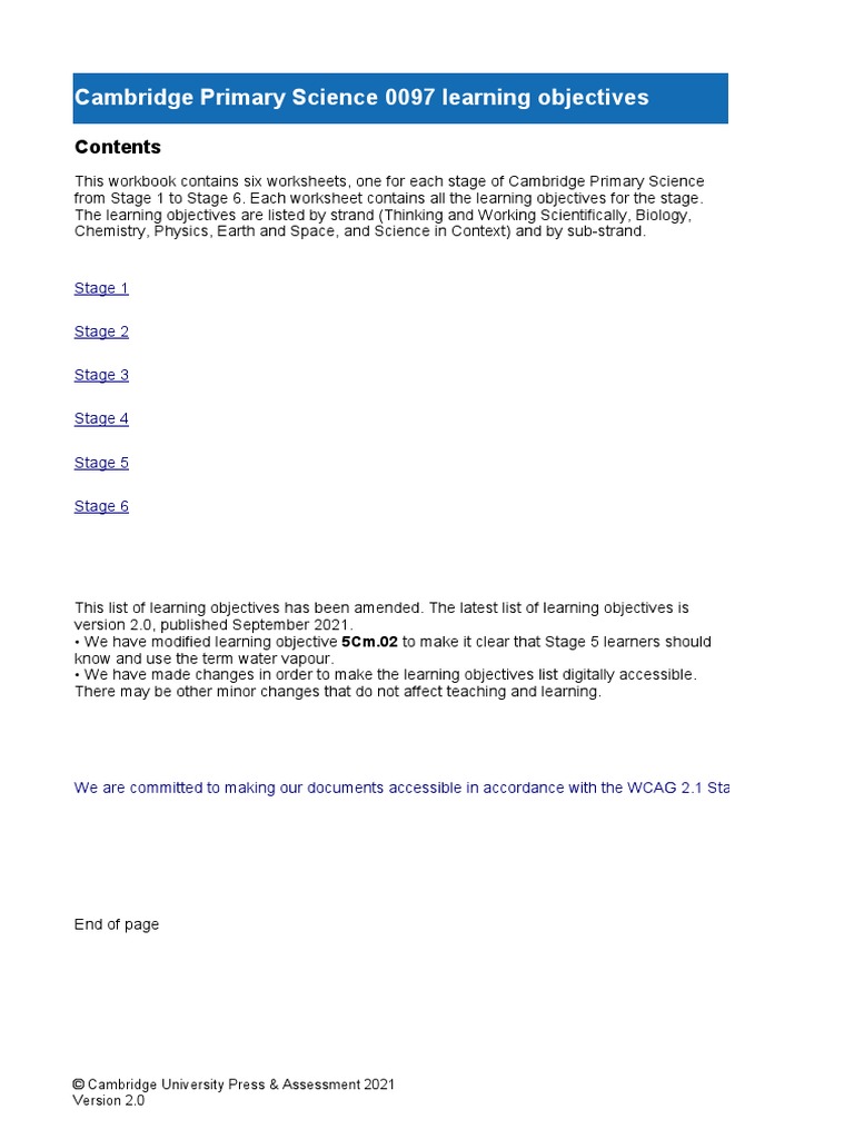 0097 Primary Science LearningObjectives tcm142-595380-1 | PDF