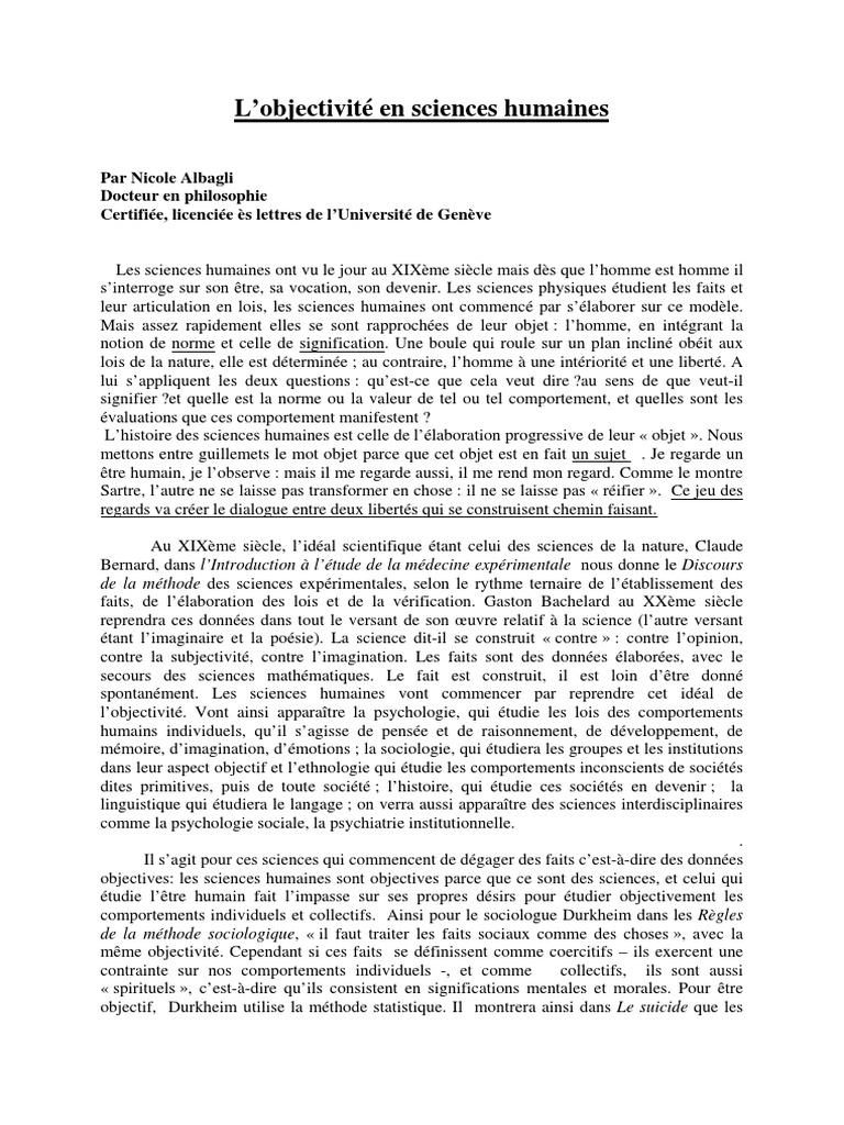 Objectivité et méthodes en sciences humaines | PDF | Edmund Husserl ...