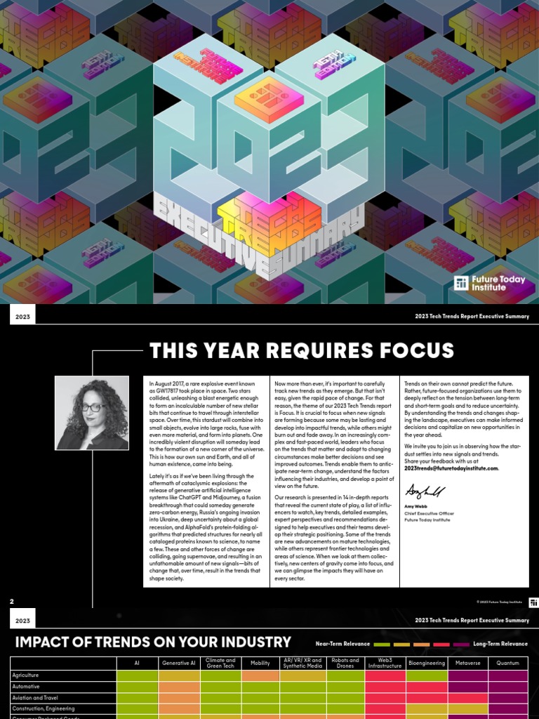 2023 Trend Report - Executive Summary - Amy Webb | PDF