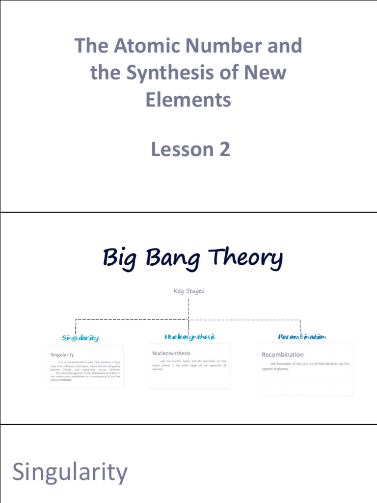 Physical Science-Lesson 2 - The Atomic Number and The Synthesis of New Elements | PDF | Chemical ...