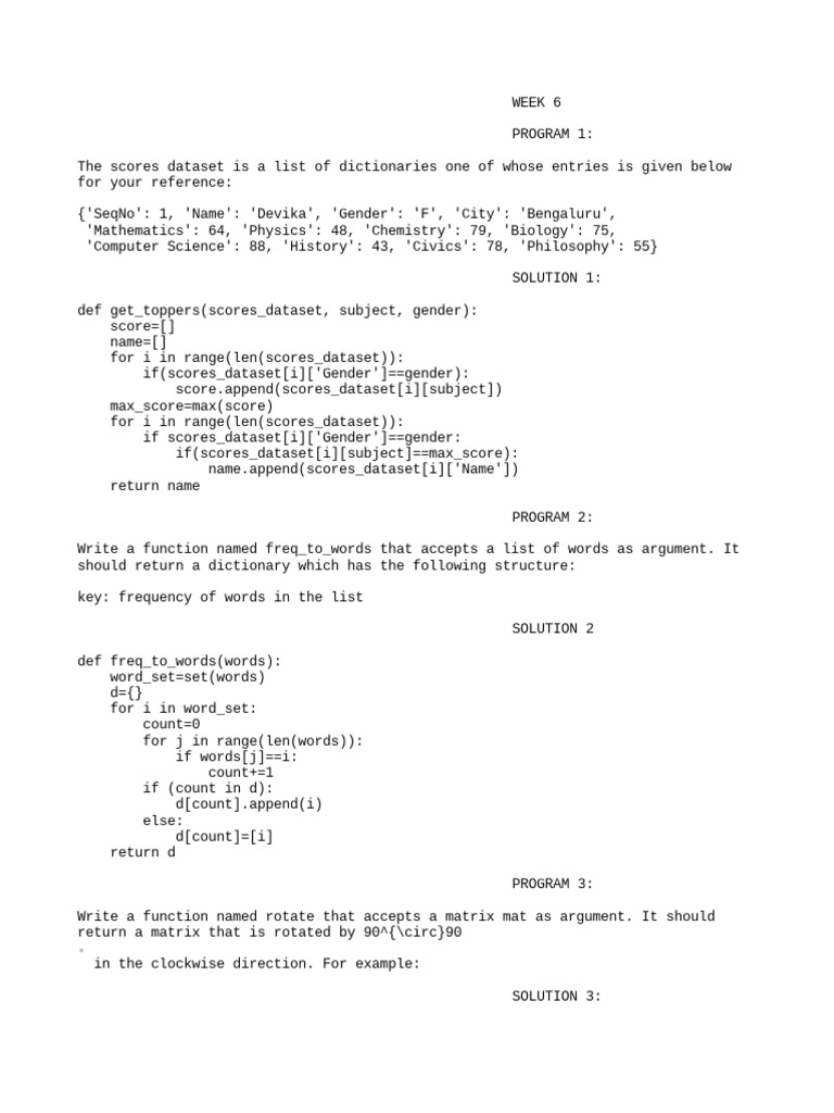 Grpa Week 6 Solutions | PDF | Computers