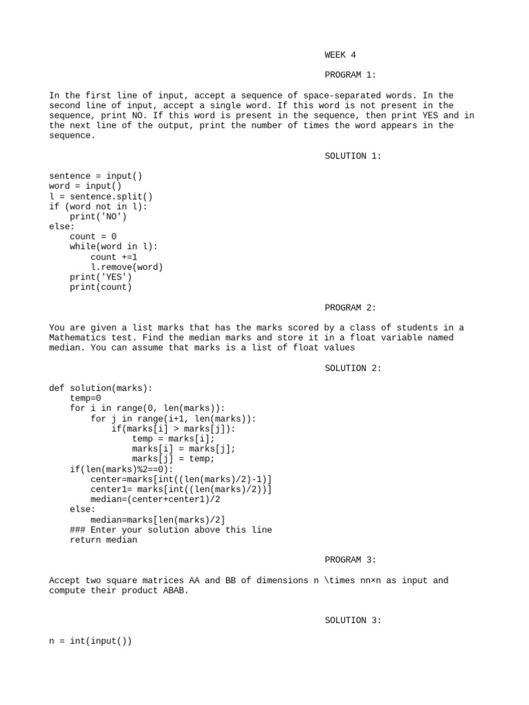 Grpa Week 4 Solutions | PDF | Computer Science | Algorithms