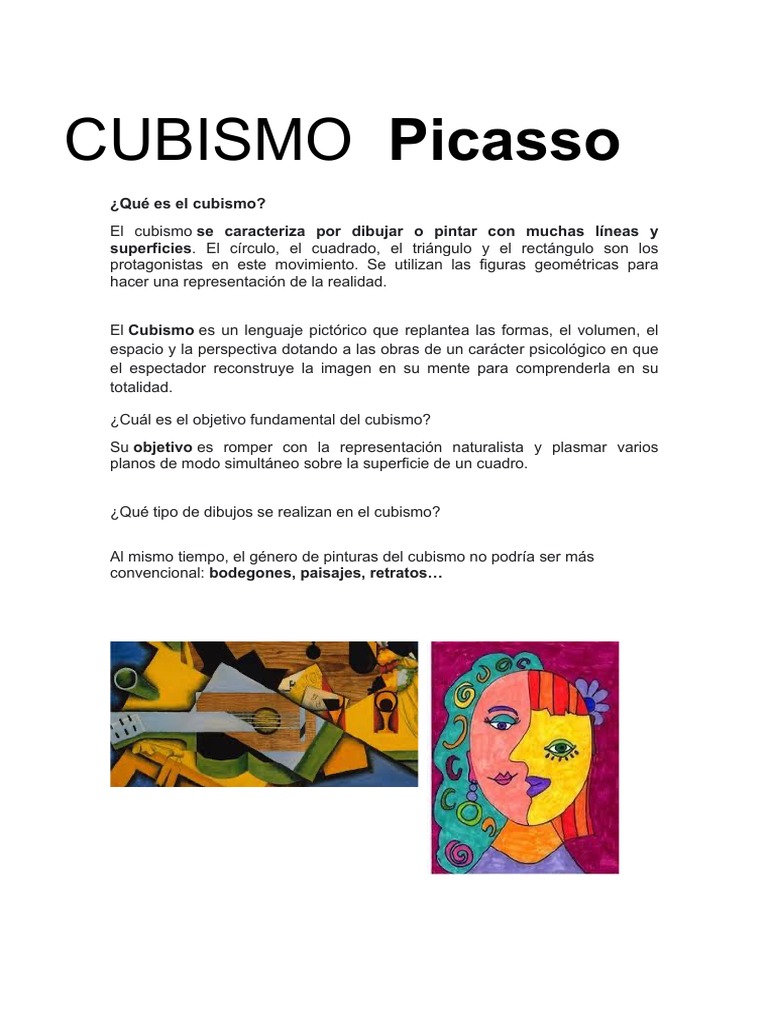 CUBISMO | PDF | Cubismo | Perspectiva (Gráfica)