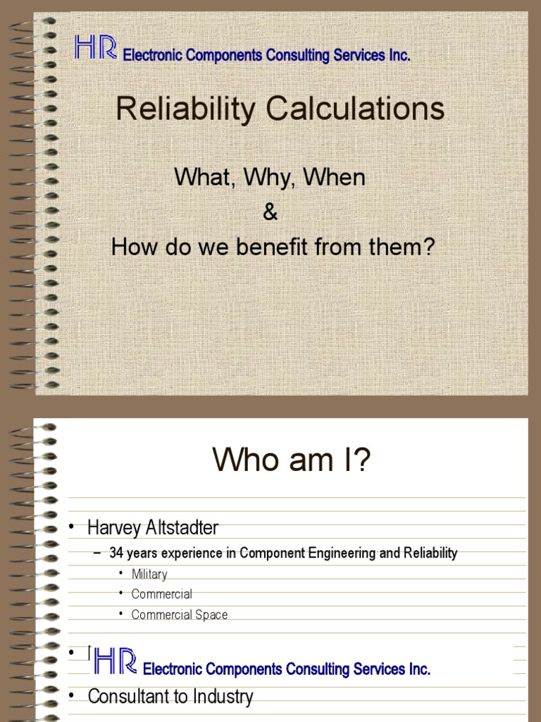 Reliability Calculations | PDF