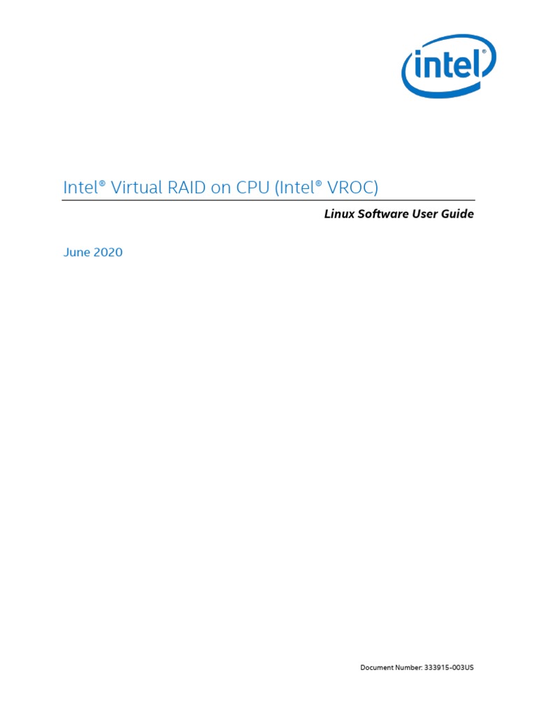 Linux VROC 6-0 User Guide | PDF