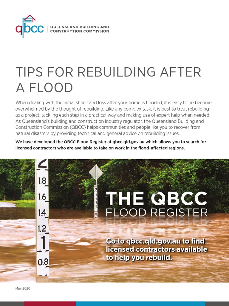qbcc factsheet-rebuilding-after-flood | PDF | Queensland | Insurance