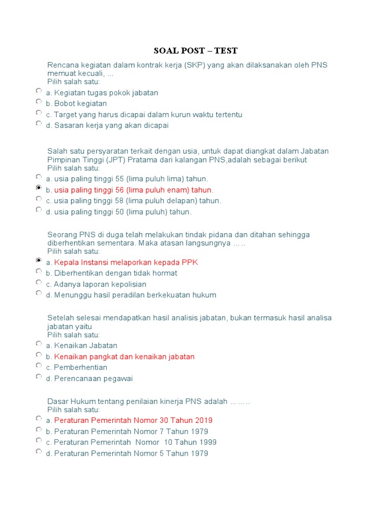 Soal Post | PDF