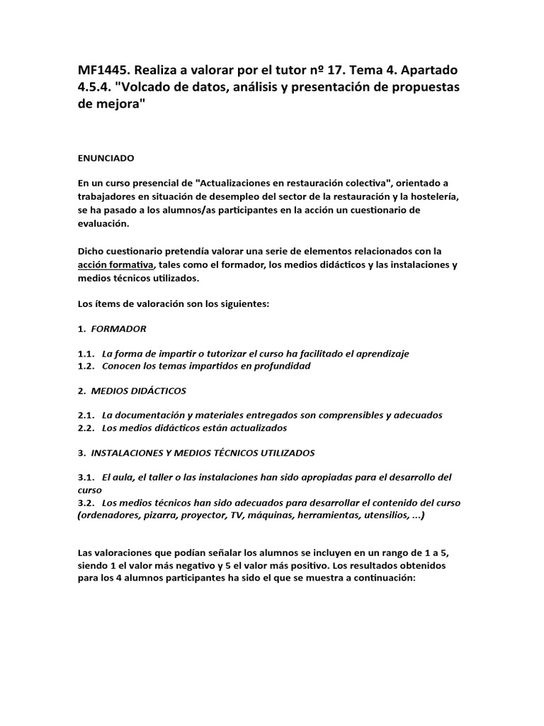 MF1445. Realiza A Valorar Por El Tutor Nº 17. Tema 4. Apartado 4.5.4 ...