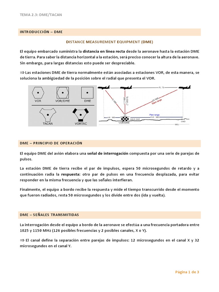 DME y TACAN en Aviación | PDF | Electrónica | Inalámbrico