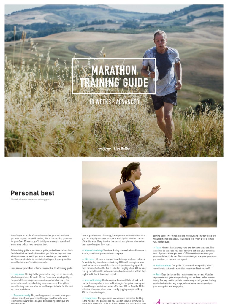 18-Week Advanced Marathon Training Guide | PDF | Marathon | Running