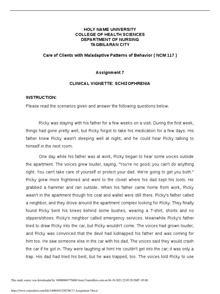 NCM117 Assignment 7 | PDF | Self-Improvement | Wellness