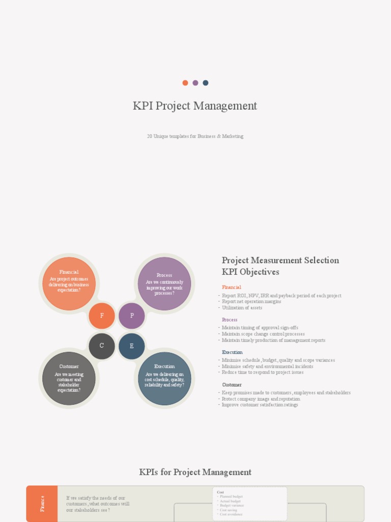 Project Management KPI Templates | PDF | Performance Indicator | Business