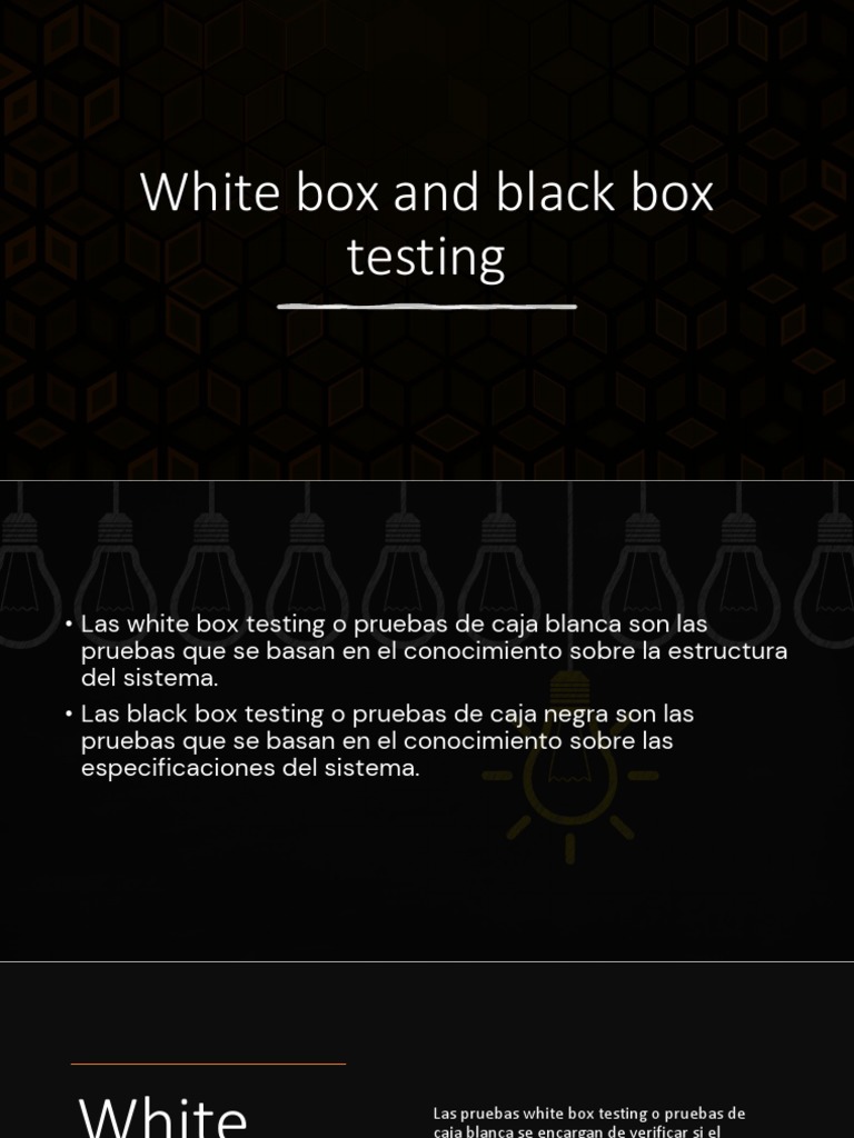 White Box Vs Black Box Testing | PDF