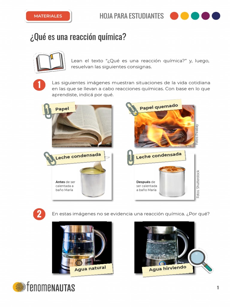 ¿Qué Es Una Reacción Química | PDF