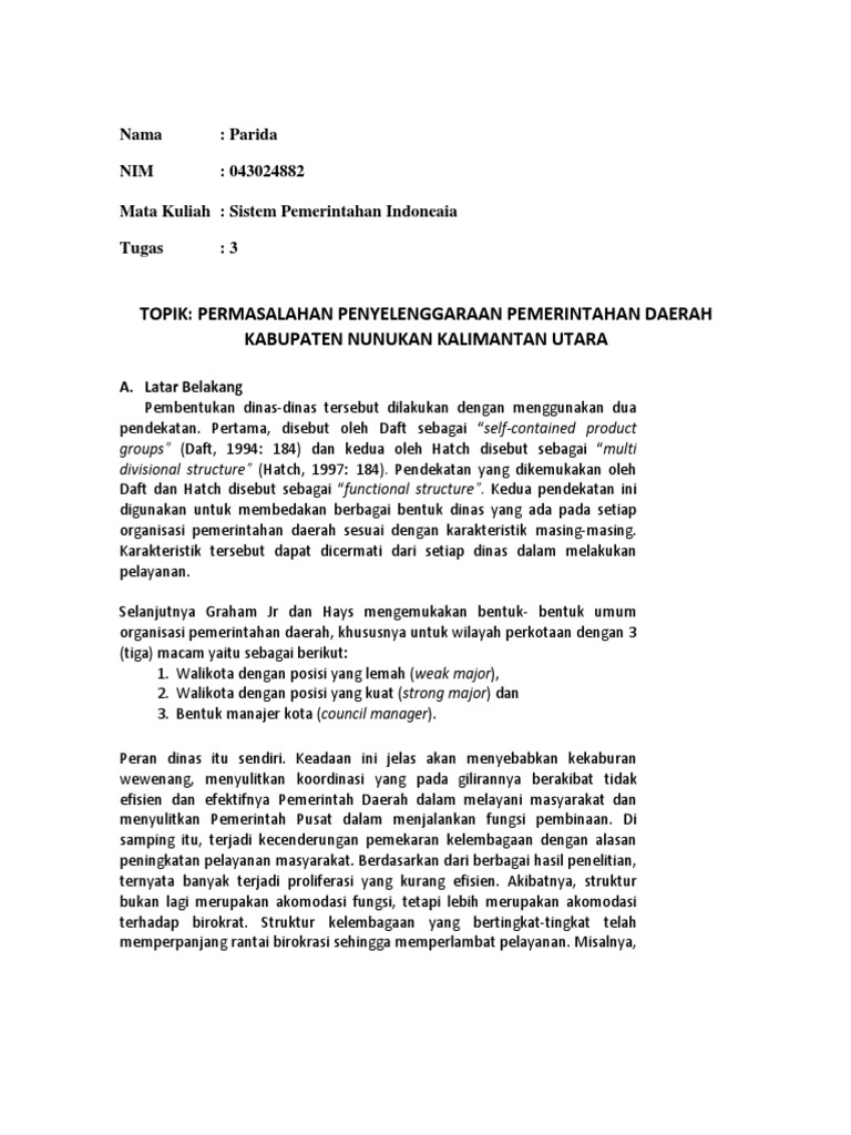 Tugas 3 Sistem Pemerintahan Indonesia Pdf 