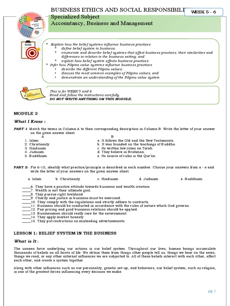 WEEK 5 6 Bus. Ethics | PDF