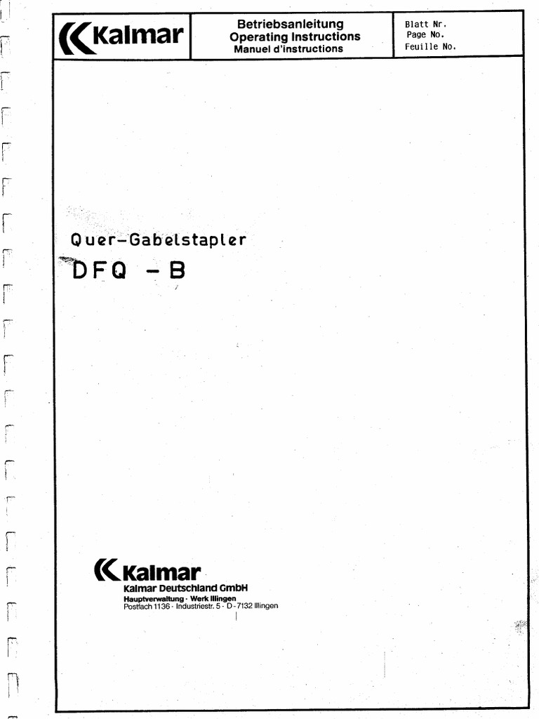 Kalmar DFQ | PDF