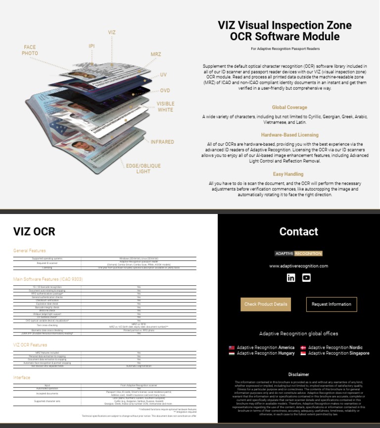 Viz Ocr Datasheet | PDF