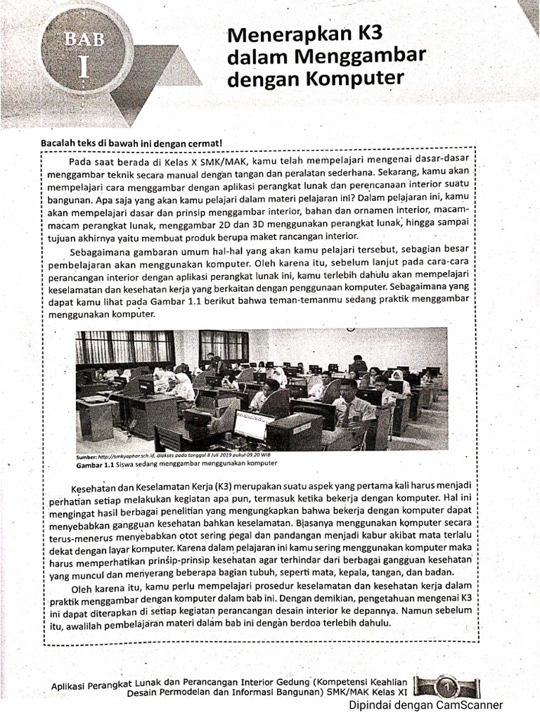 Bab I Menerapkan K3 dalam Menggambar dengan Komputer | PDF