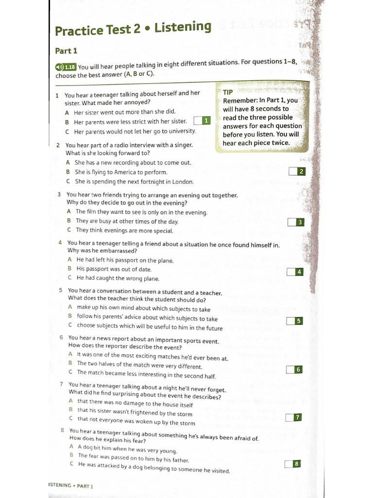 Test 2 Listening (1) (2993) | PDF