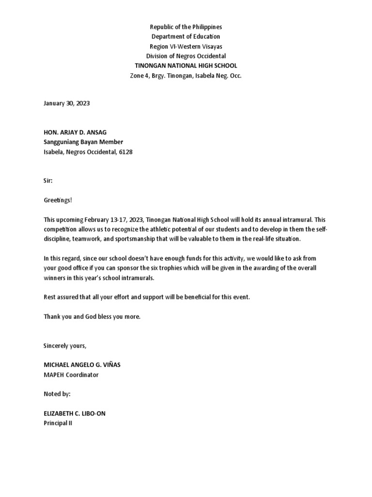 Solicitation Letter | PDF