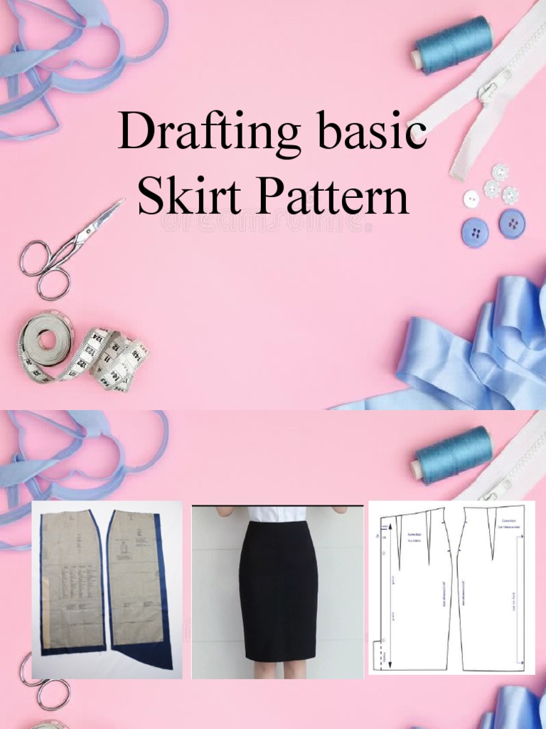 Basic Skirt Pattern Drafting Guide | PDF | Teaching Methods & Materials