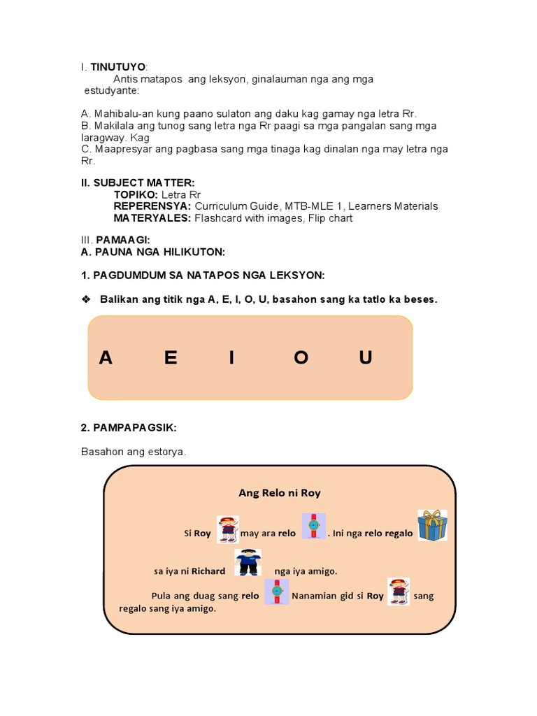 MTB-MLE Semi - Detailed Lesson Plan | PDF