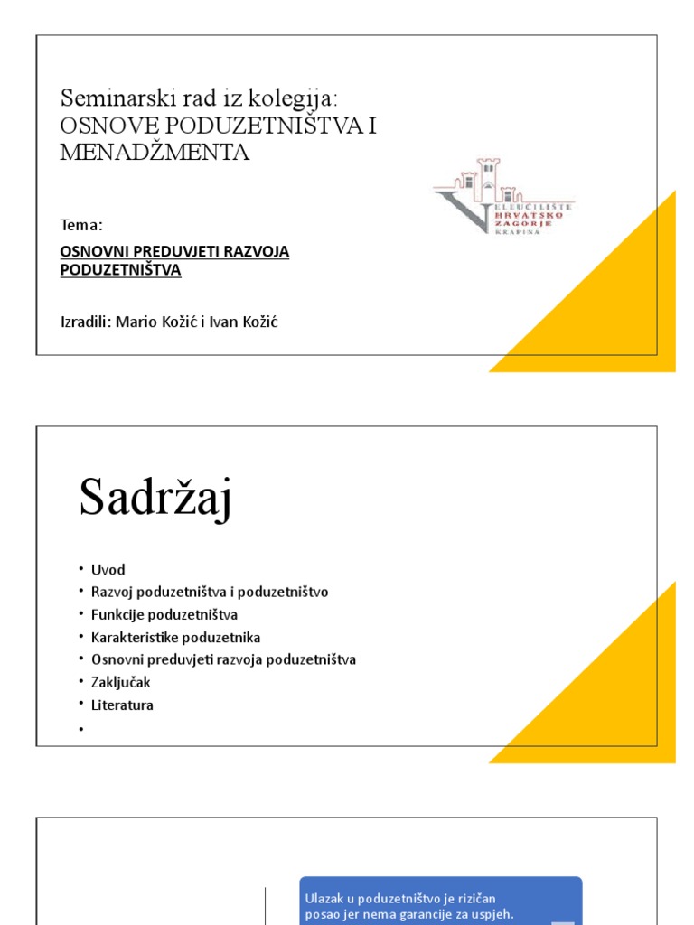 Seminarski Rad Iz Kolegija | PDF