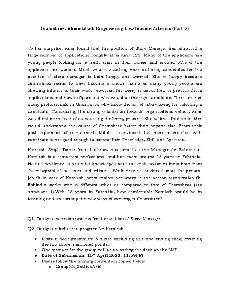 Human Resource Management Case | PDF | Thought | Recruitment