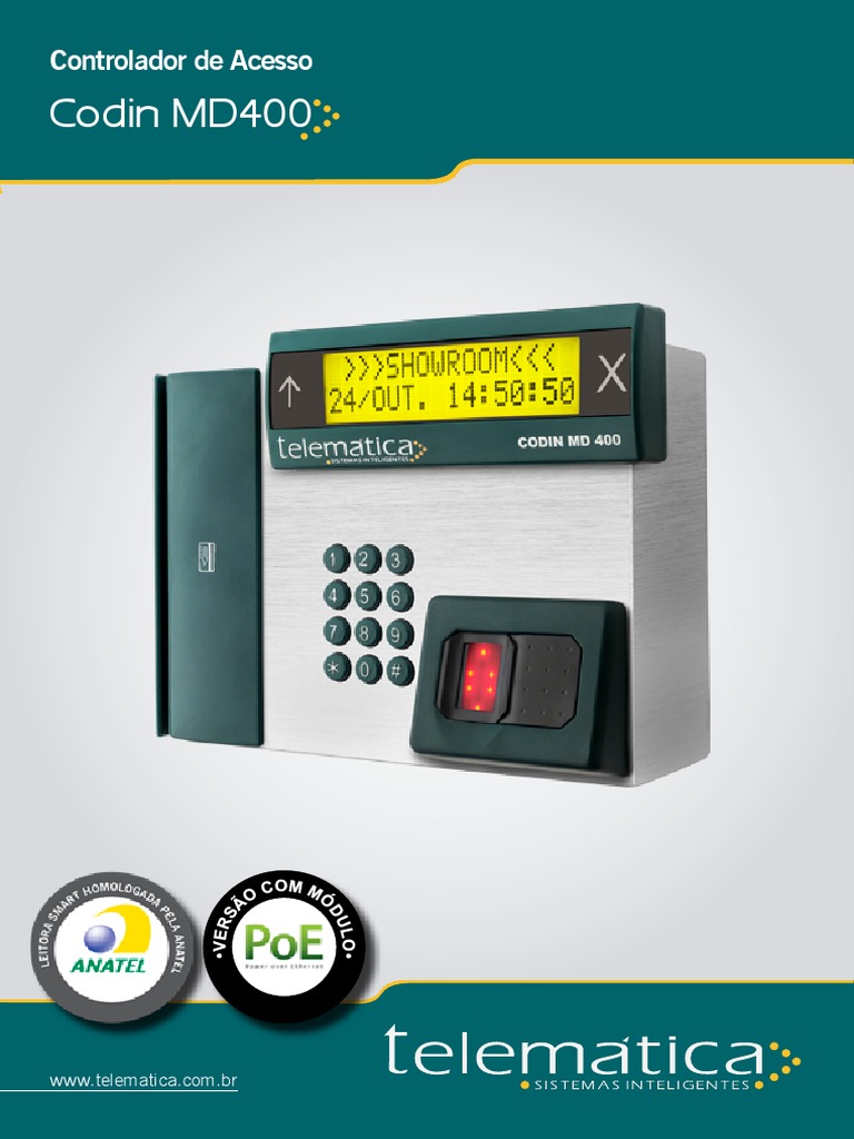 Codin MD400: Controlador de Acesso | PDF | Ciência da Computação ...