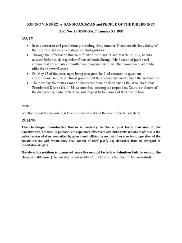 Nunez Vs Sandiganbayan | PDF | Politics | Social Science