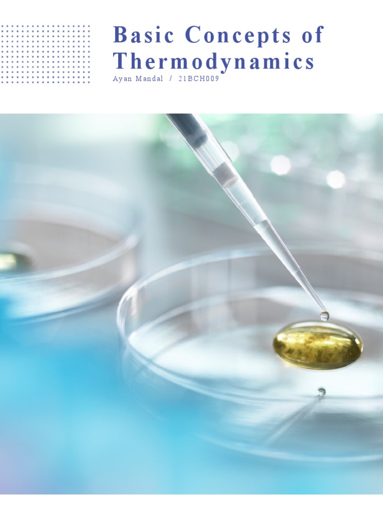 Basic Concepts of Thermodynamics: Ayan Mandal / 21BCH009 | PDF