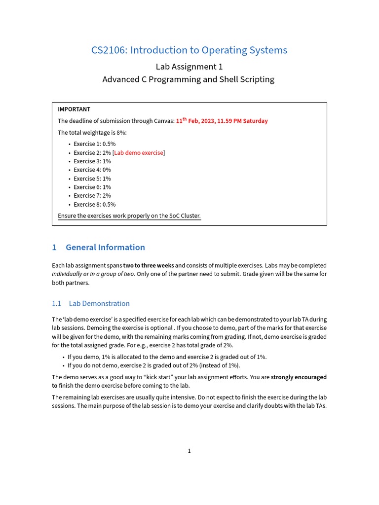 Lab 1 | PDF | Pointer (Computer Programming) | Secure Shell
