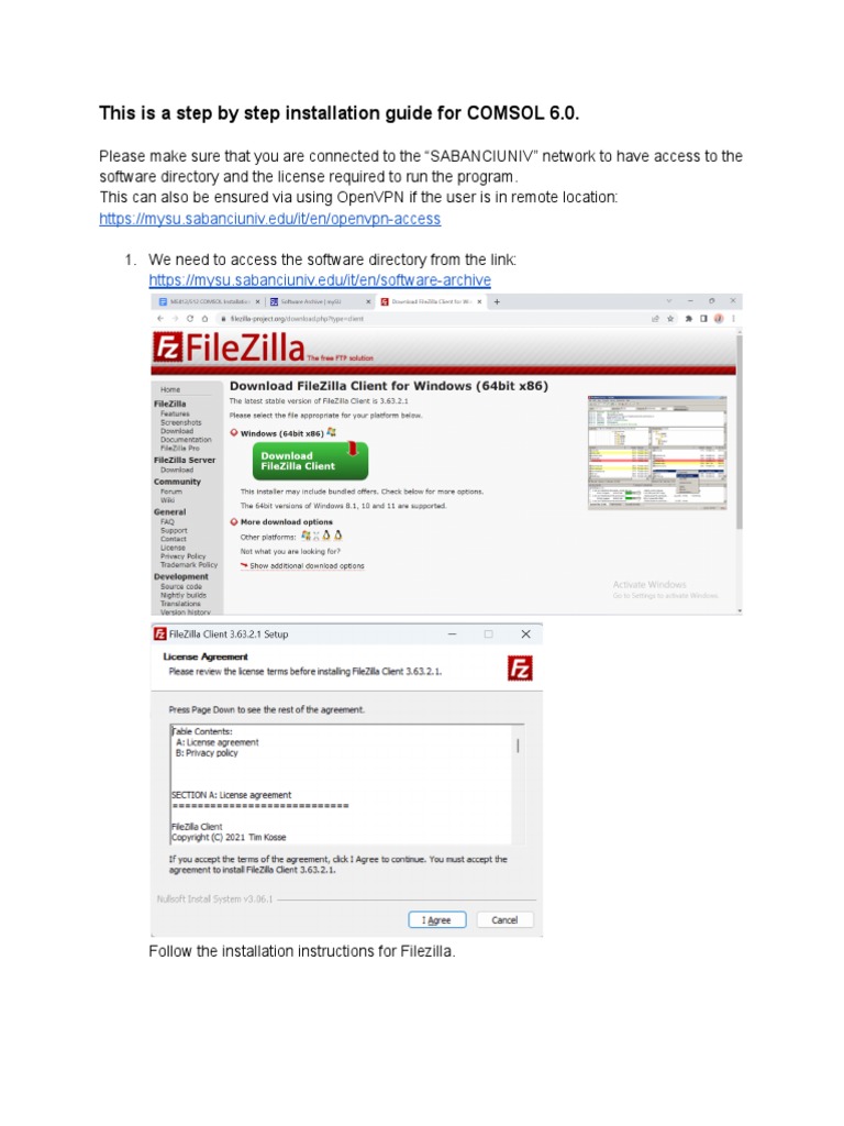 ME412 - 512 COMSOL Installation Guide | PDF