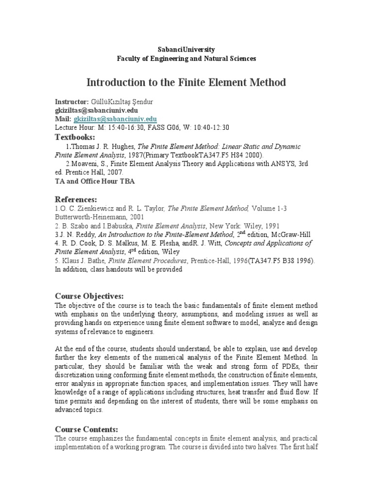 Syllabus 2023 | PDF | Finite Element Method | Science