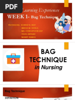 Bag Technique Checklist | PDF | Hand Washing | Medicine