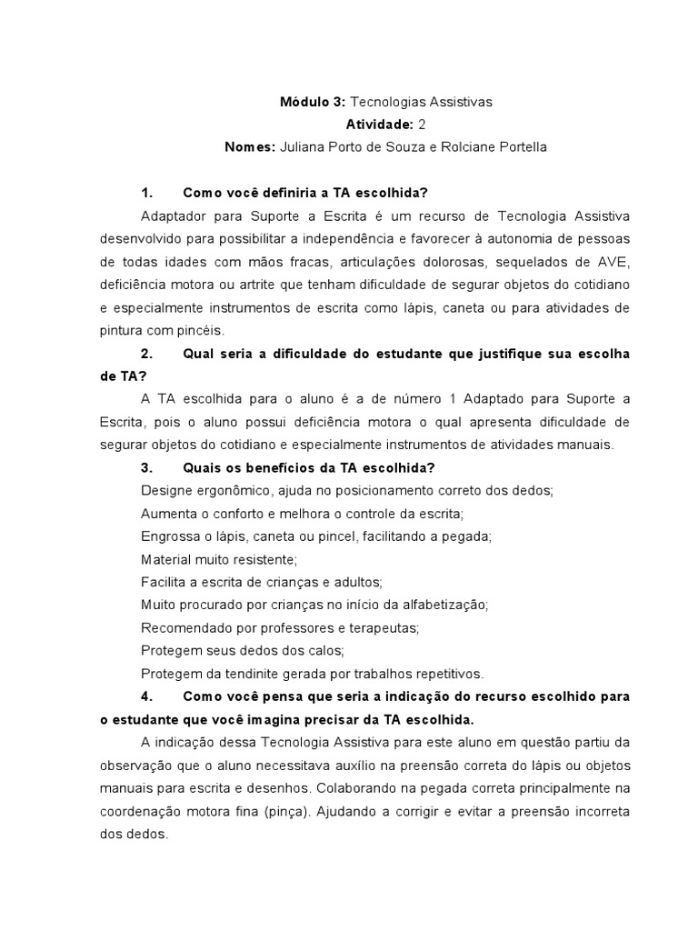 Módulo 3. Atividade 2 | PDF